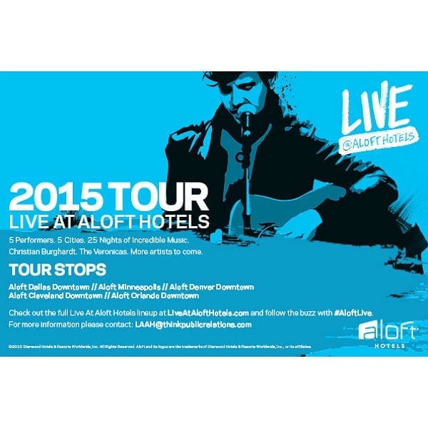 Aloft announces Live at Aloft Hotels 2015 Tour
