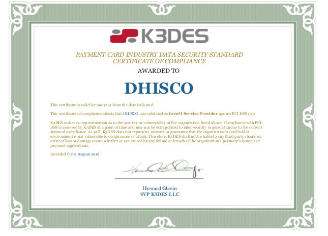 DHISCO secures PCI certification and GDPR compliance - Insights