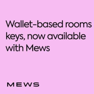 Mews launches digital wallet hotel key integration